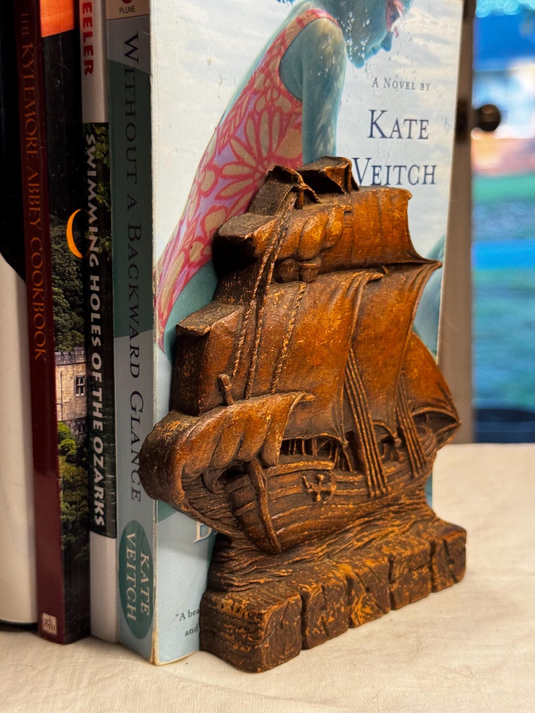 Clipper Ship Bookends / Pair Orna Wood Bookends / 1960s Bookends ...