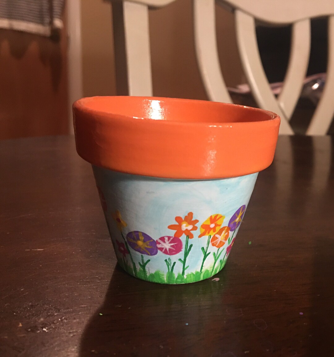 Hand Painted Clay Pot, Terra Cotta, Whimsical , Succulent Planter ...