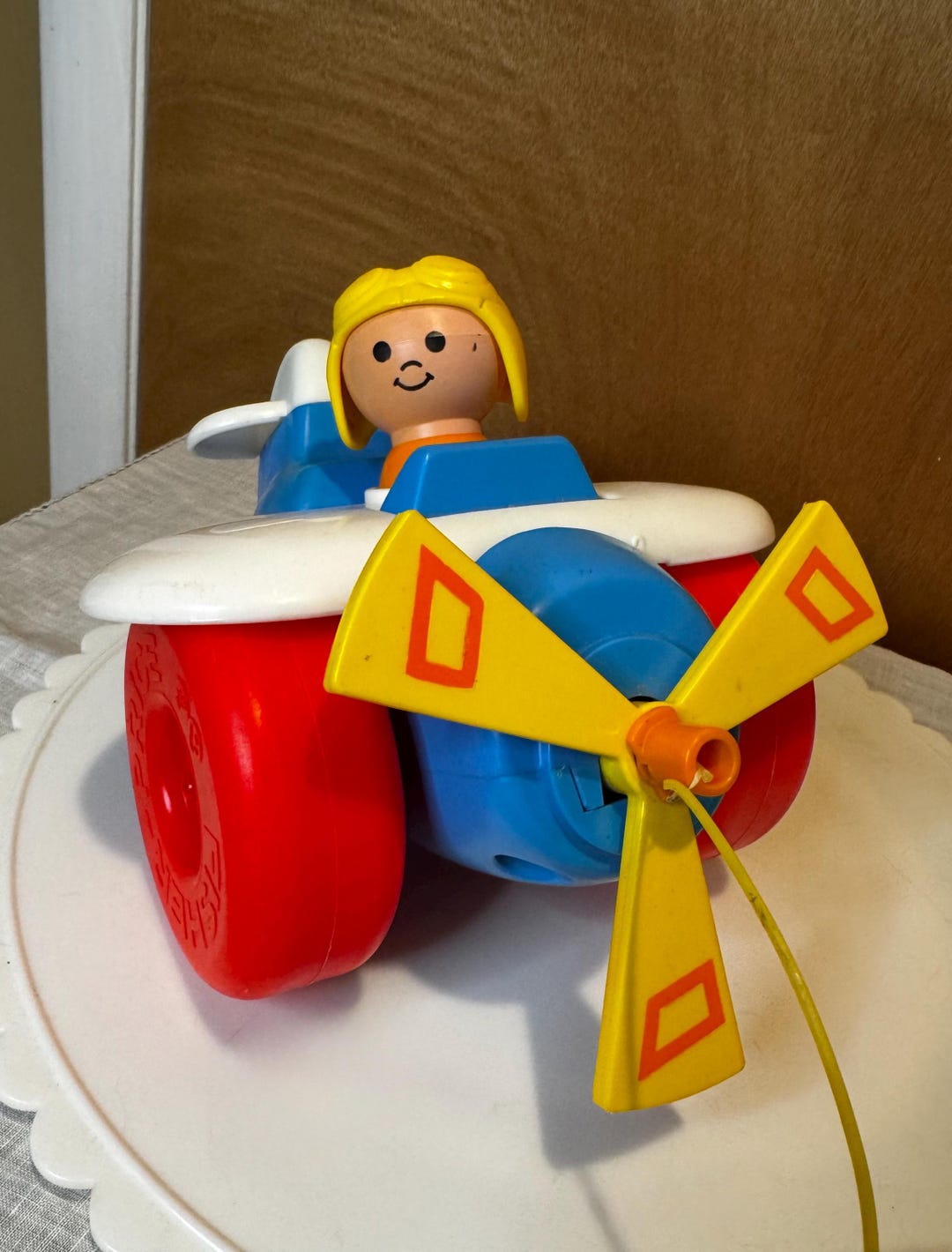 Fisher Price Airplane With Pilot Pull Toy 1980 / Collectible Fisher ...