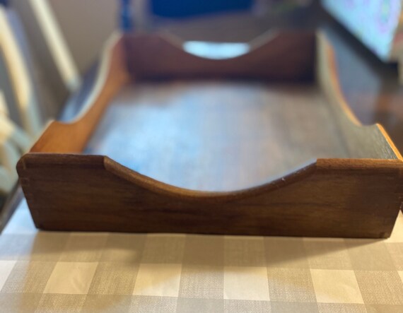 Vintage Dovetailed Wood in Out Paper Box Tray / Office Desk - Etsy