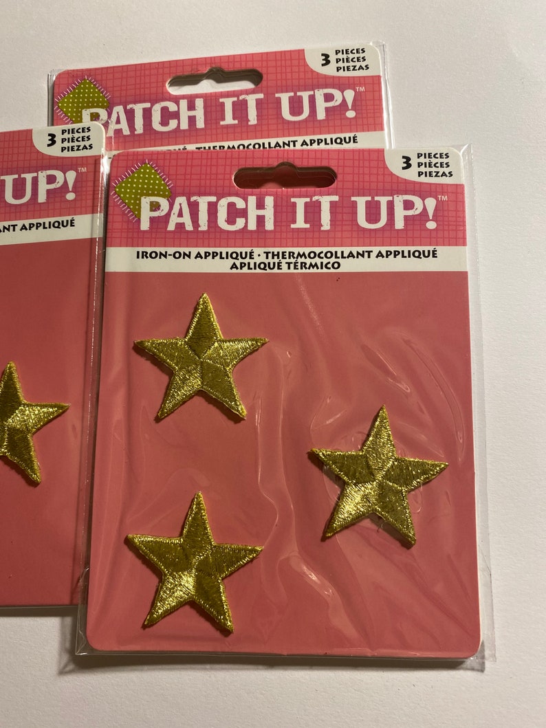 Iron on Stars / 9 Gold Stars / Iron-on Applique / - Etsy