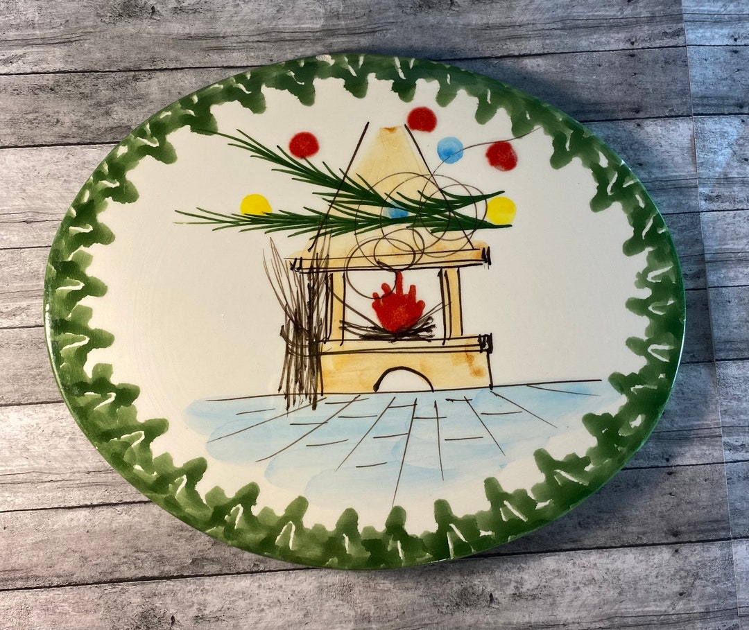 Vintage Hand Painted Christmas Trivet / Zanolli Hand Painted Trivet ...