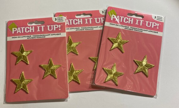 Iron on Stars / 9 Gold Stars / Iron-on Applique / - Etsy