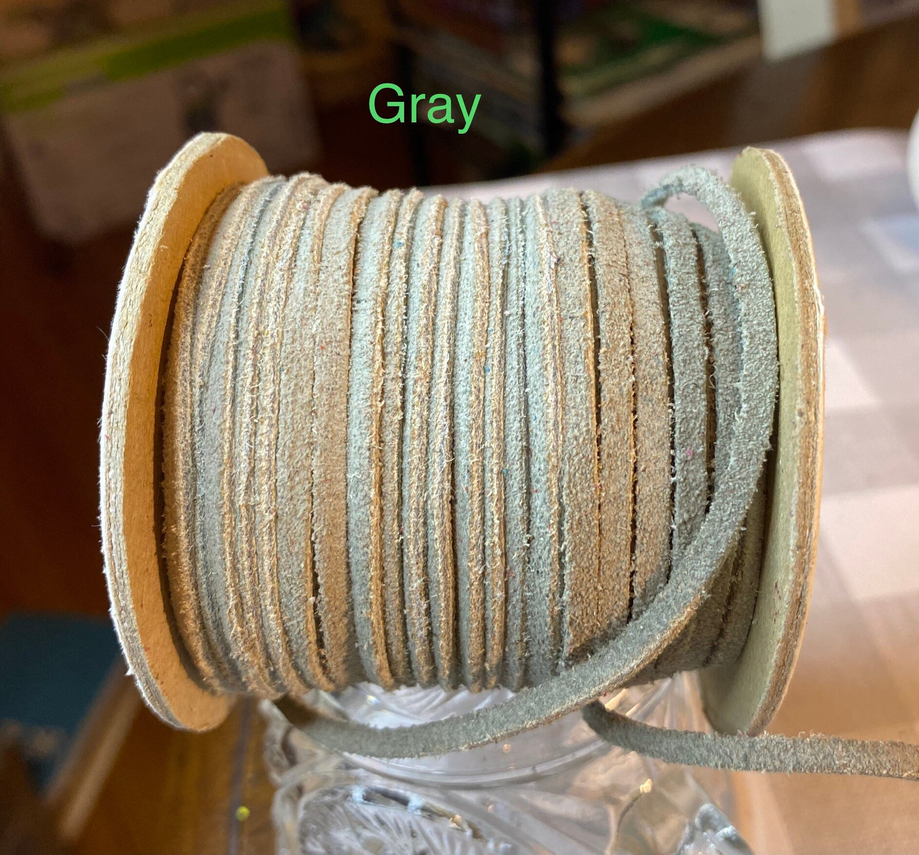 Genuine Suede Lace Leather Cord by the Yard 1/8 Inch Wide / 8 Colors ...