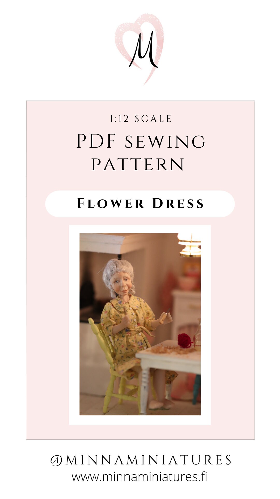 PDF Sewing Pattern for 1:12 Scale Dollhouse Doll Flower - Etsy Canada