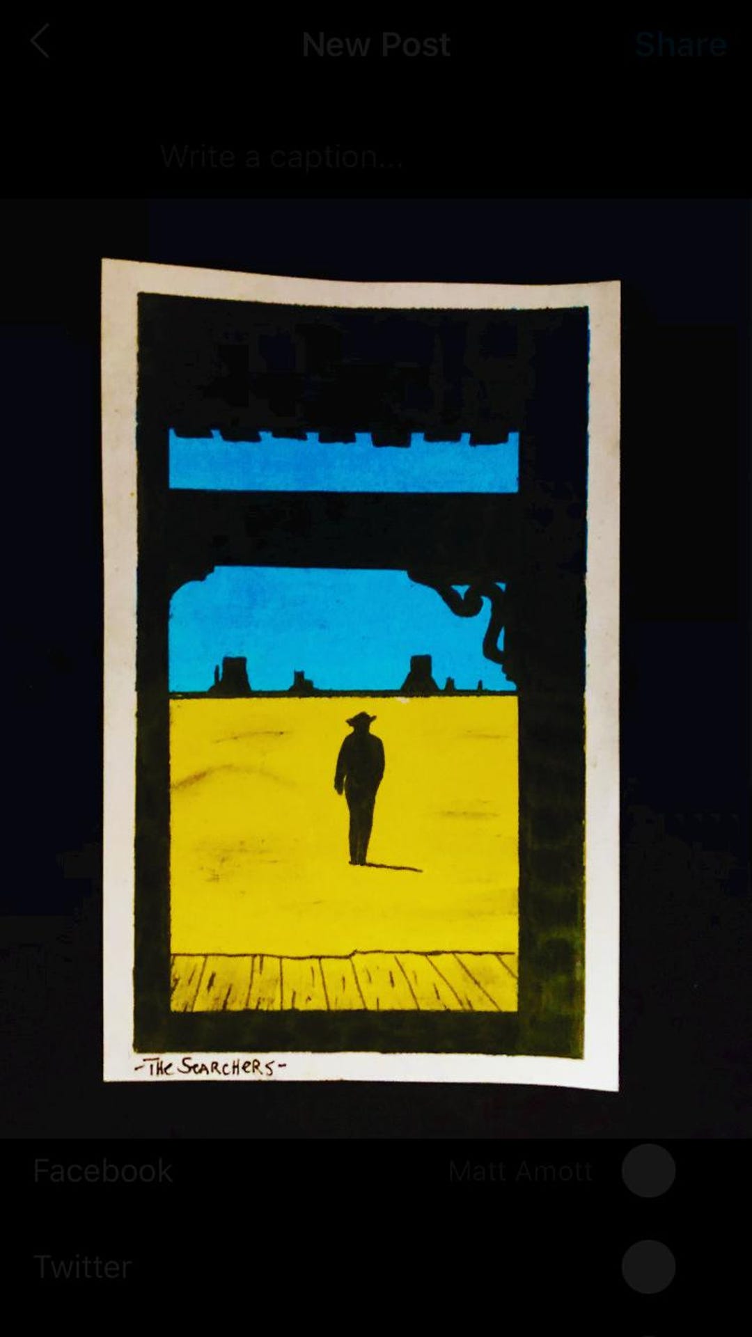 The Searchers: John Ford Film Scene, Original Oil Painting (8 1/2 X 5 1 ...