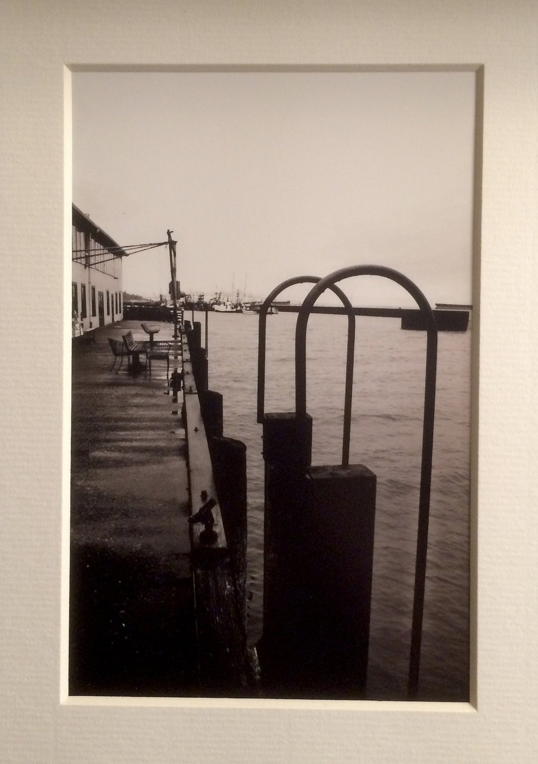 Warf Art Print | Matted Black & White Photo (5x7) - Etsy