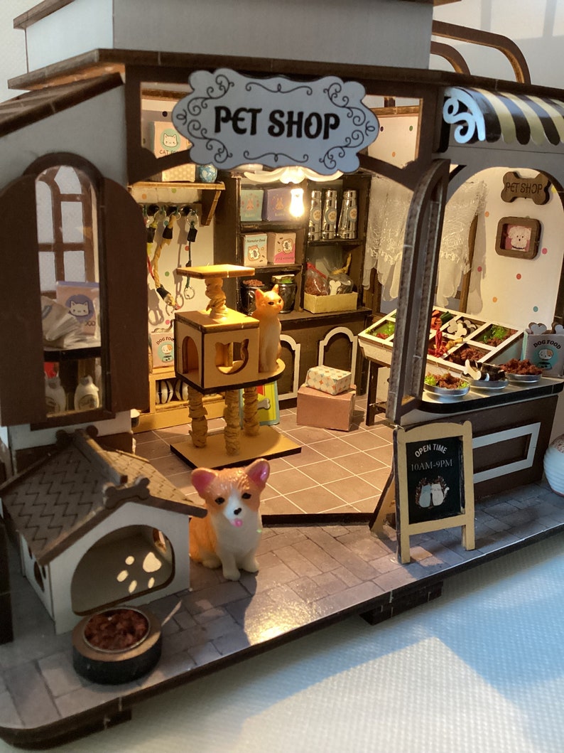 Miniature Diorama Pet Store Completed and Lighted Dollhouse Room - Etsy
