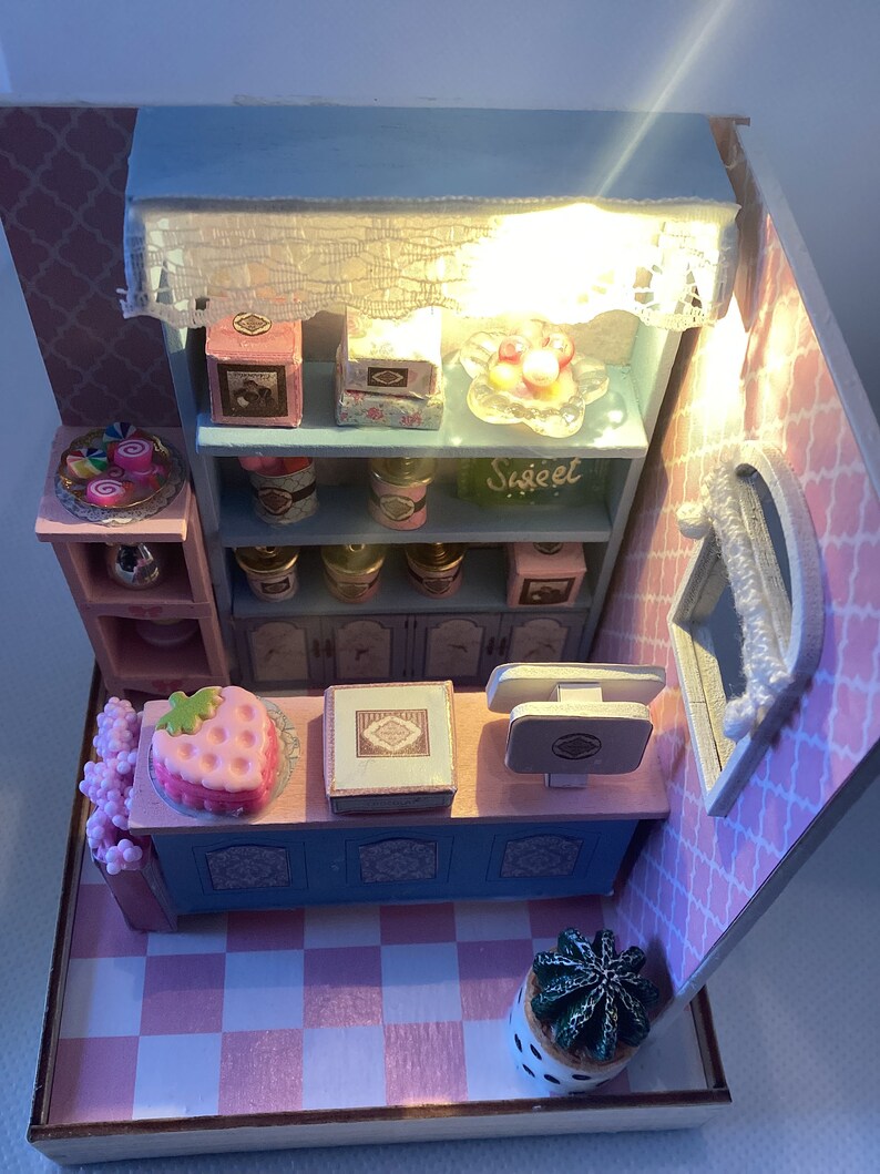 Completed Miniature Candy Store Diorama Dollhouse Lighted - Etsy