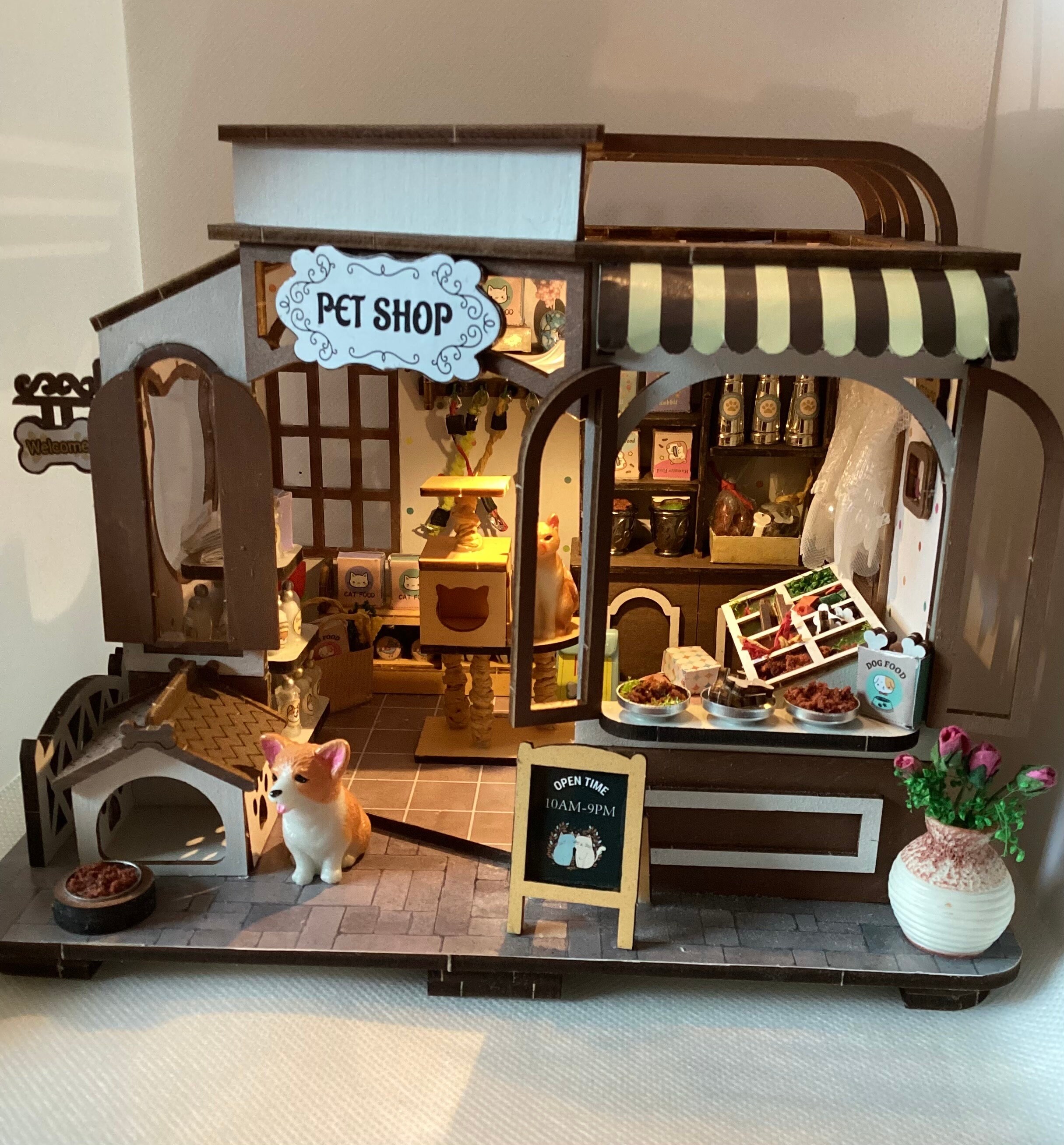 Miniature Diorama Pet Store Completed and Lighted Dollhouse Room - Etsy