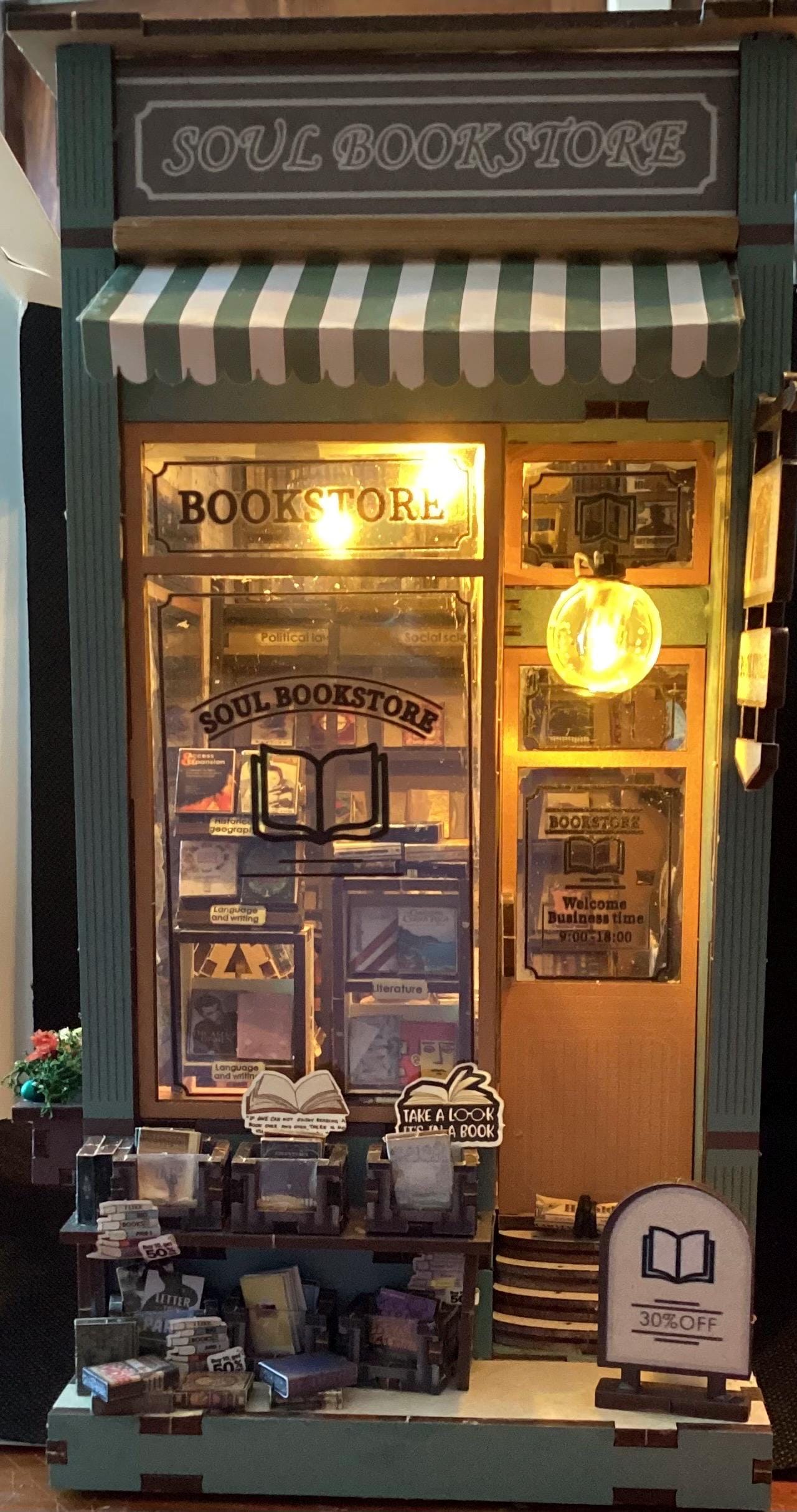 Completed Miniature Book Store Lighted Musicbox Diorama OOAK - Etsy