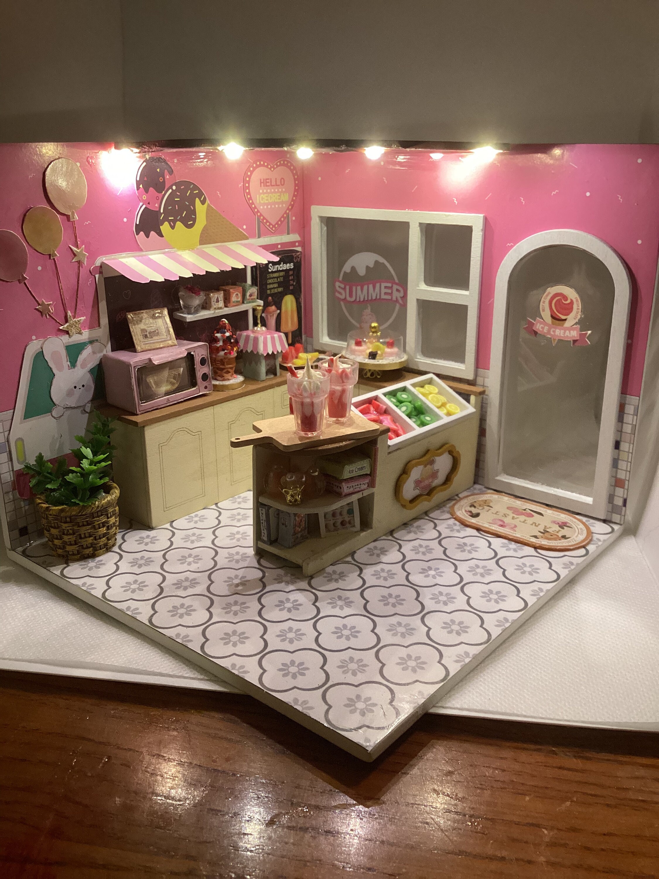 Miniature Ice Cream Shop 1:6 Scale W/ Lights - Etsy