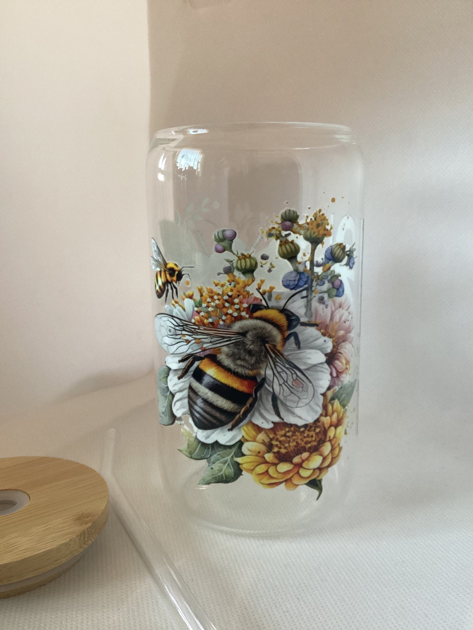 Adorable Be Kind Bumble Bee Drinking Tumbler Glass W Straw Cup - Etsy