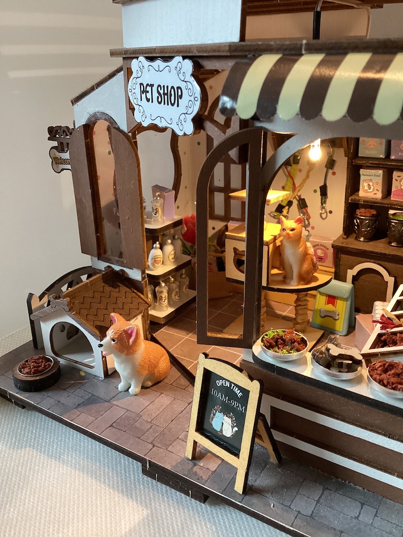 Miniature Diorama Pet Store Completed and Lighted Dollhouse Room - Etsy