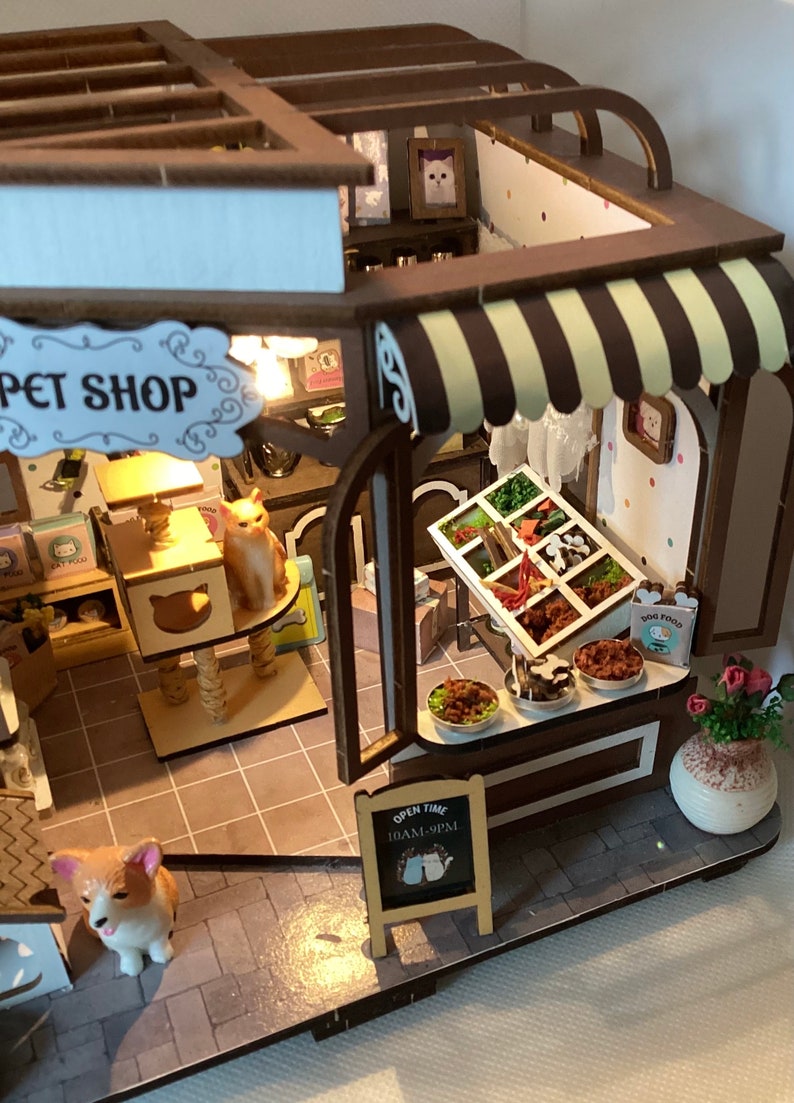Miniature Diorama Pet Store Completed and Lighted Dollhouse Room - Etsy