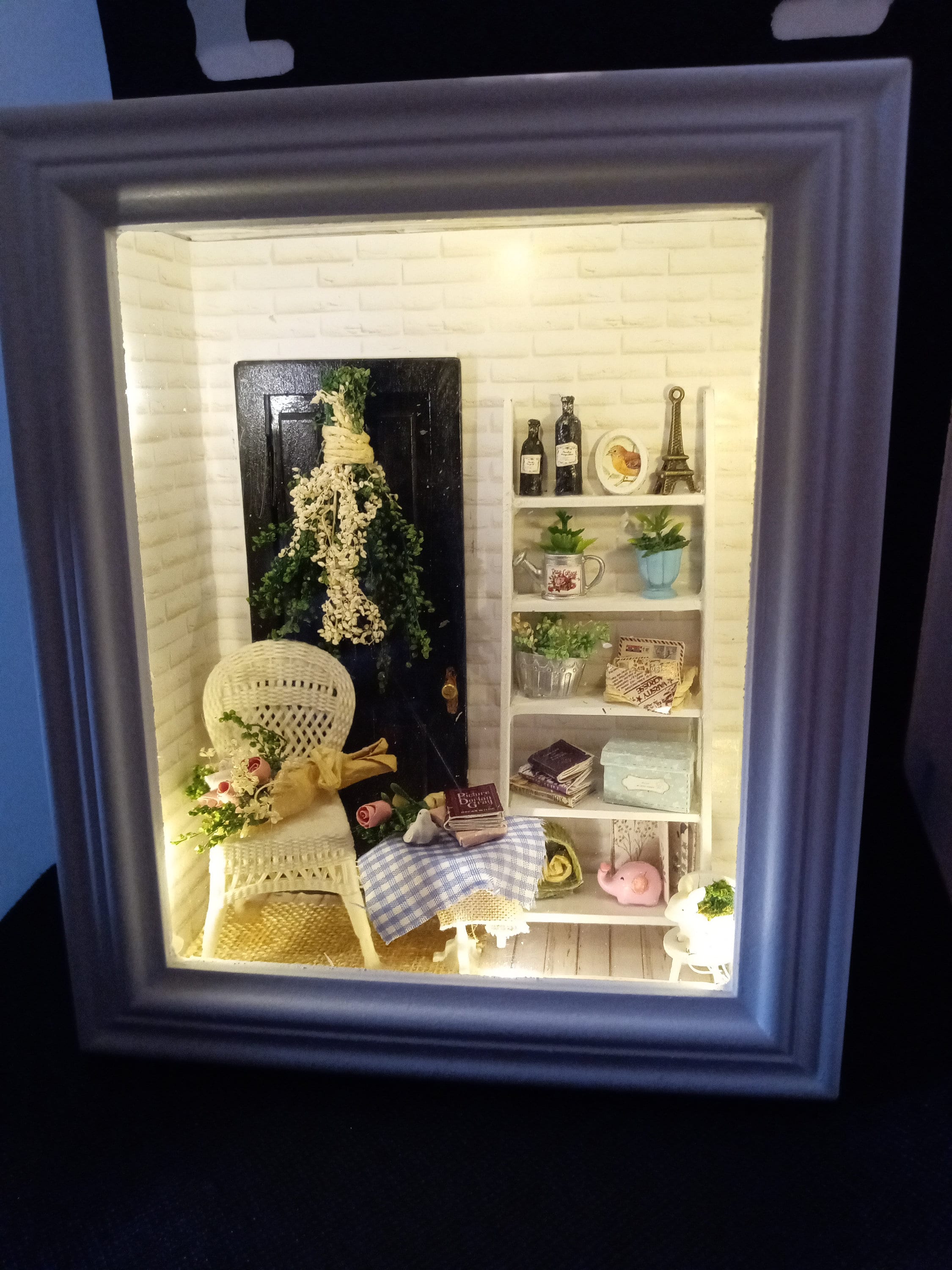 Completed Miniature Shadowbox Patio - Etsy