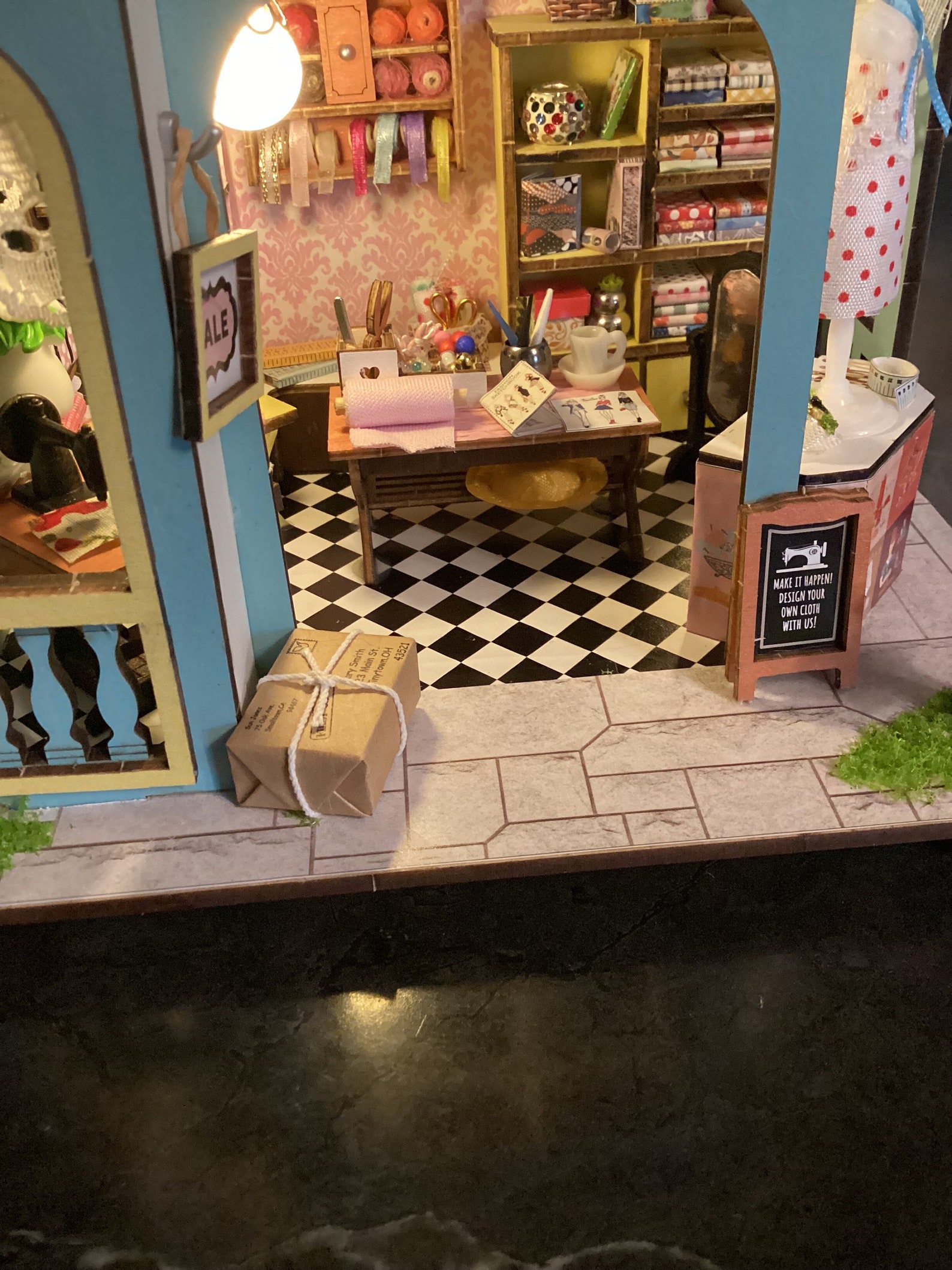 Completed Miniature Room Store Tailor Shop Lighted DIY - Etsy
