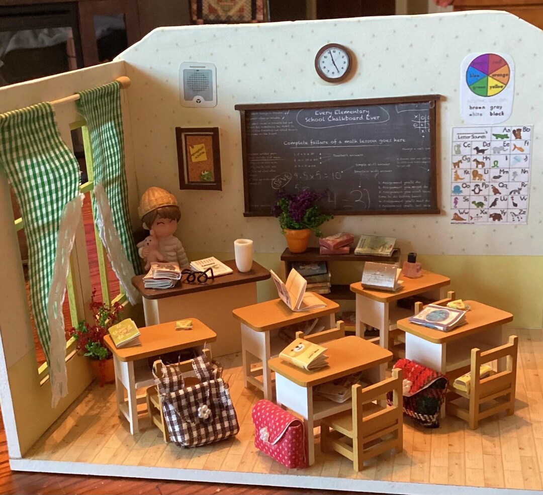 Miniature School House Classroom Completed - Etsy