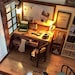 Miniature Diorama Room Detective Office Completed Lighted - Etsy