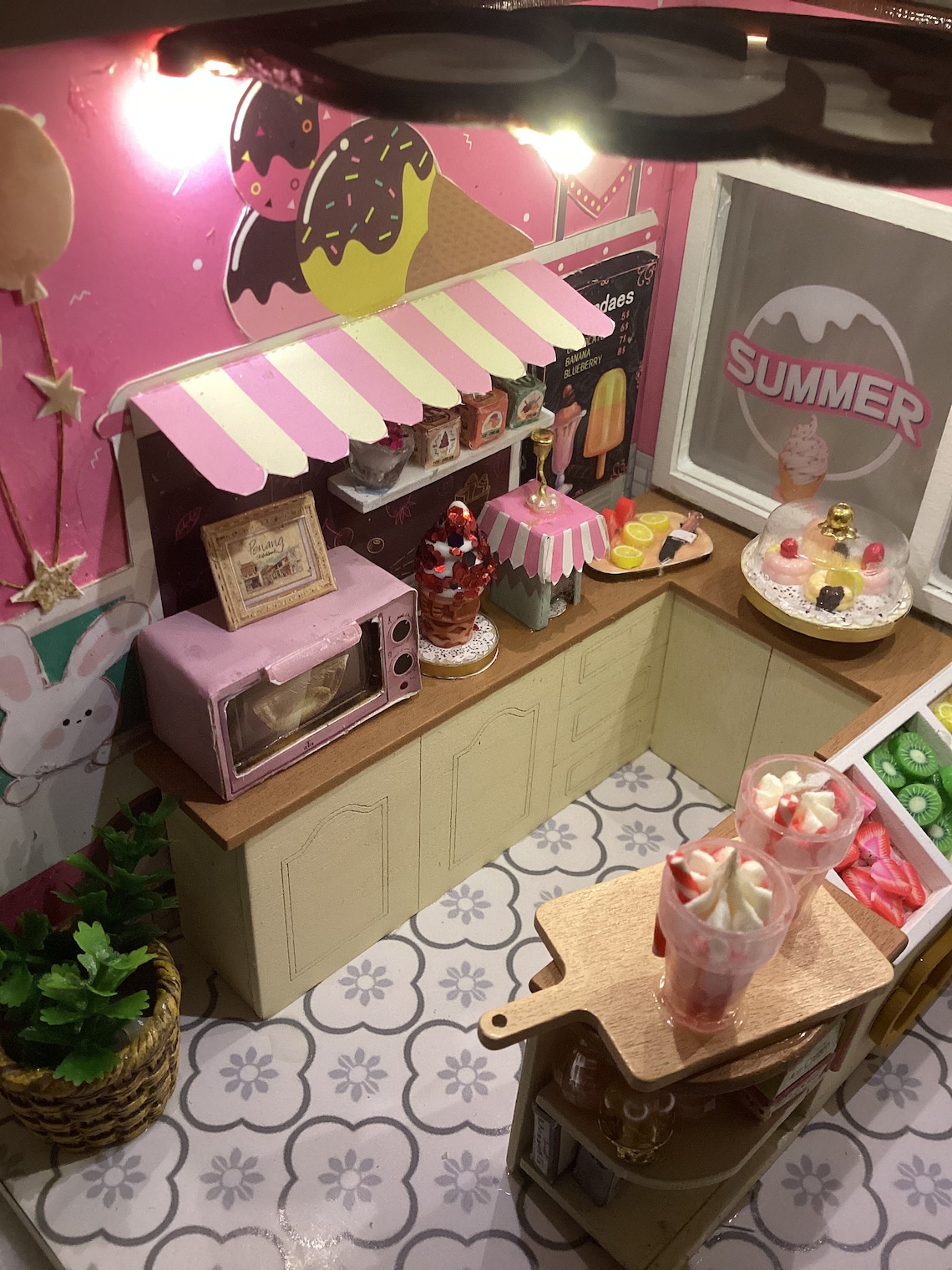 Miniature Ice Cream Shop 1:6 Scale W/ Lights - Etsy