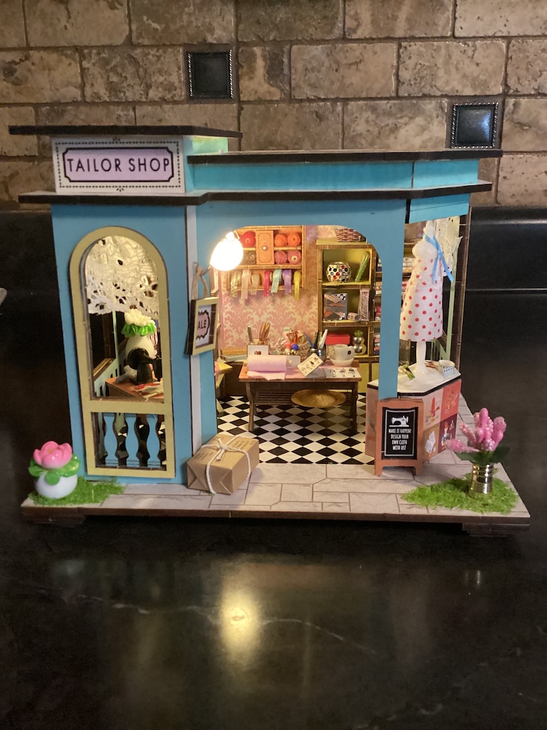 Completed Miniature Room Store Tailor Shop Lighted DIY - Etsy