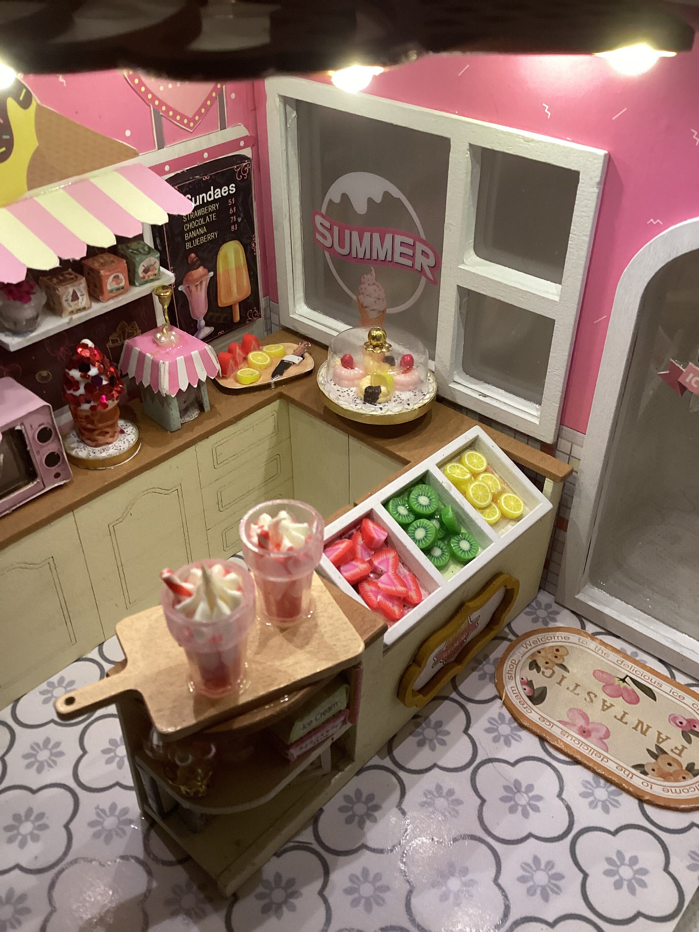 Miniature Ice Cream Shop 1:6 Scale W/ Lights - Etsy