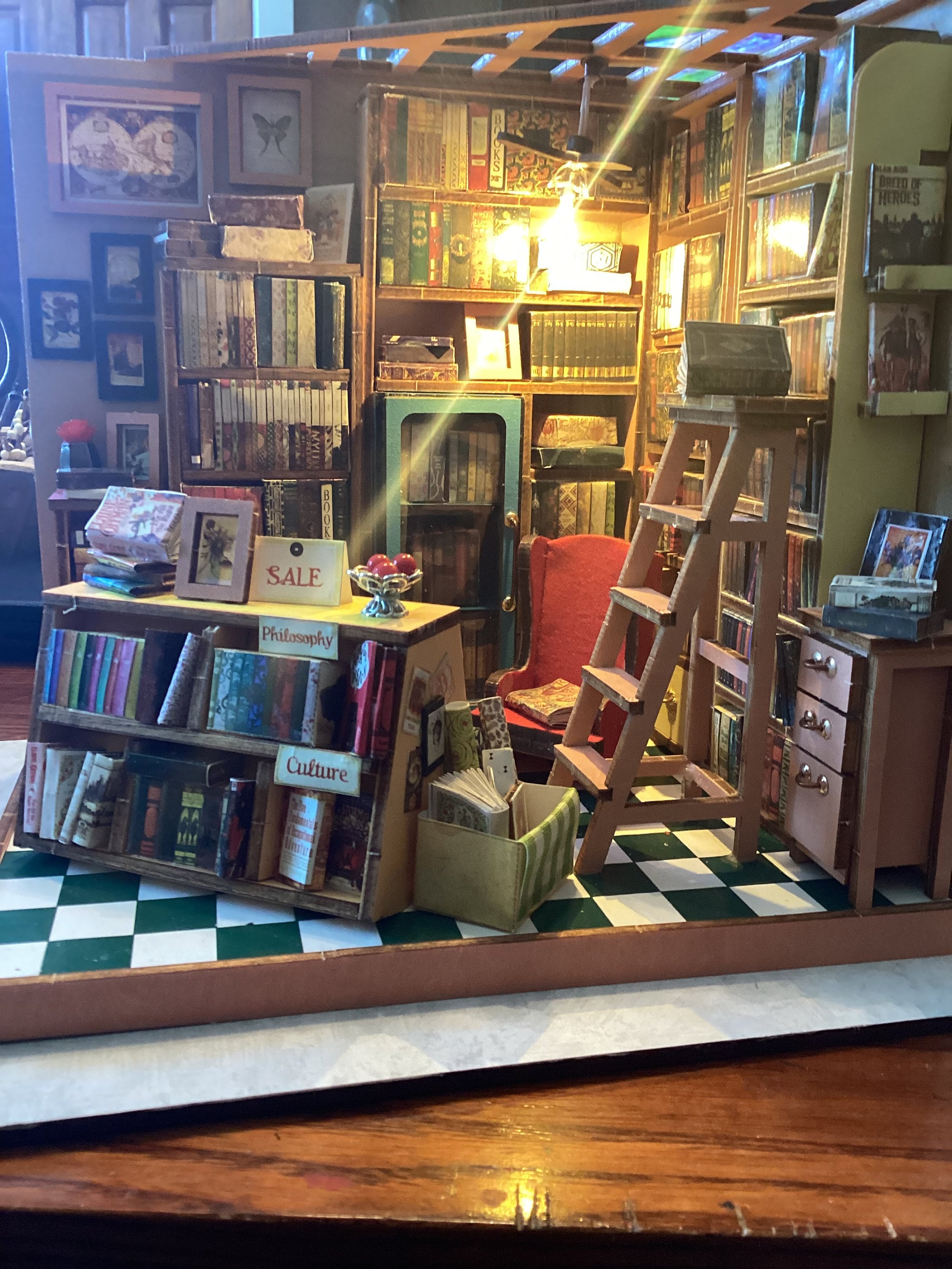 Miniature Room Library OOAK Handmade Completed Dollhouse - Etsy