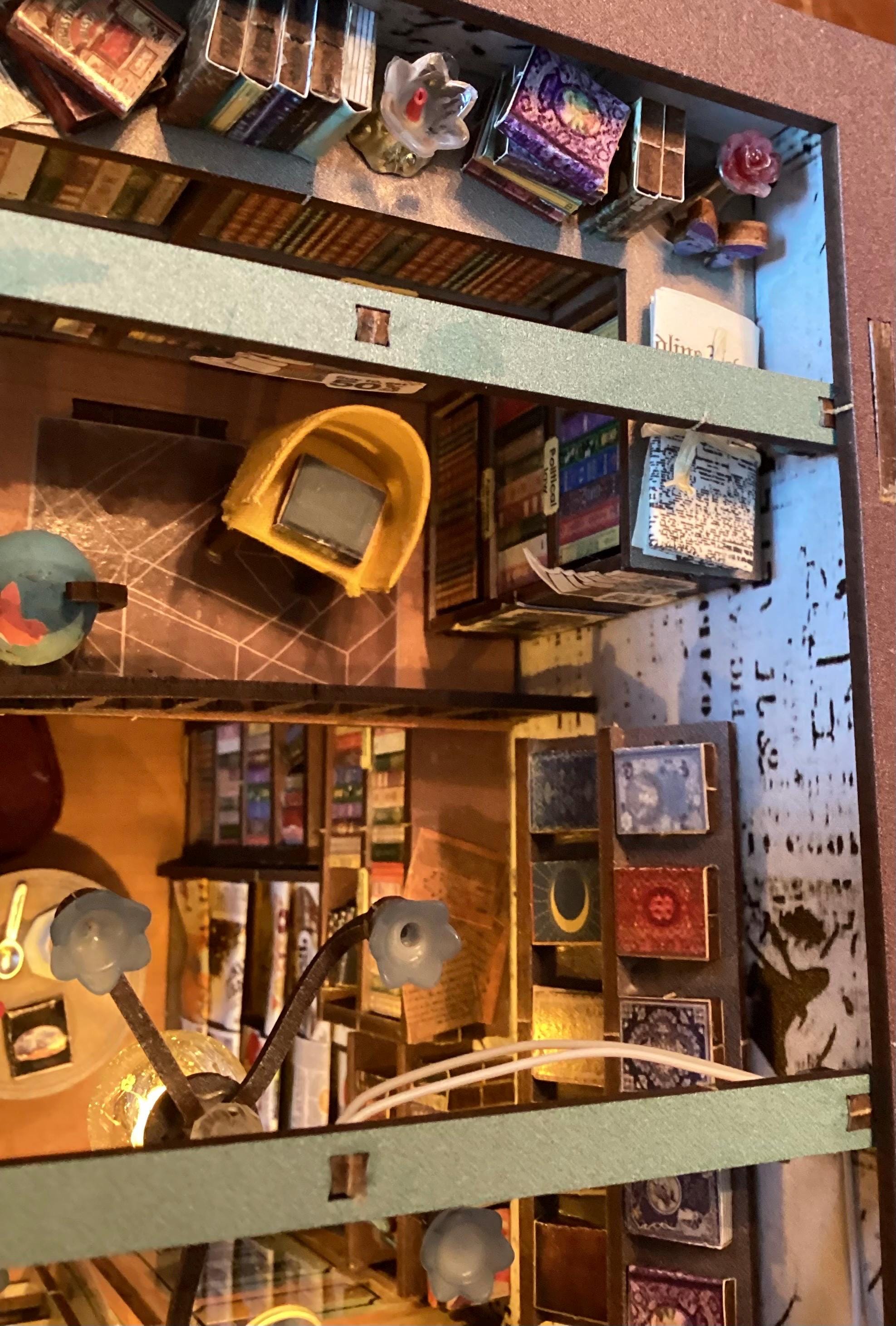 Completed Miniature Book Store Lighted Musicbox Diorama OOAK - Etsy