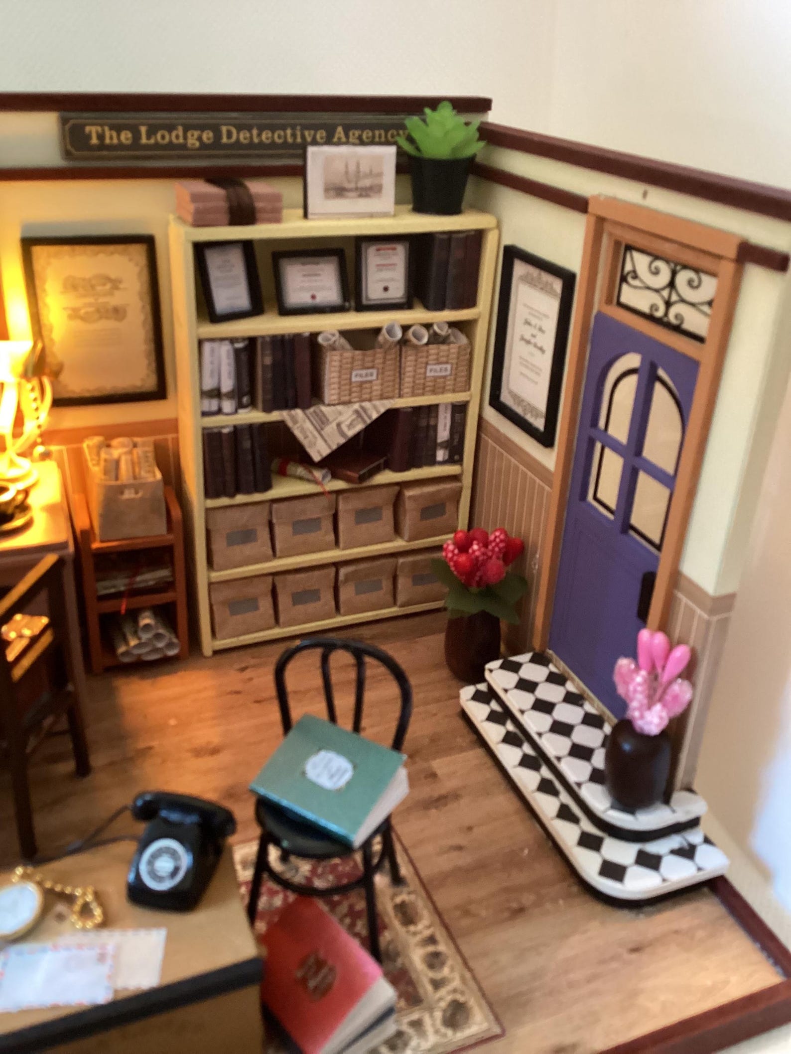 Miniature Diorama Room Detective Office Completed Lighted - Etsy