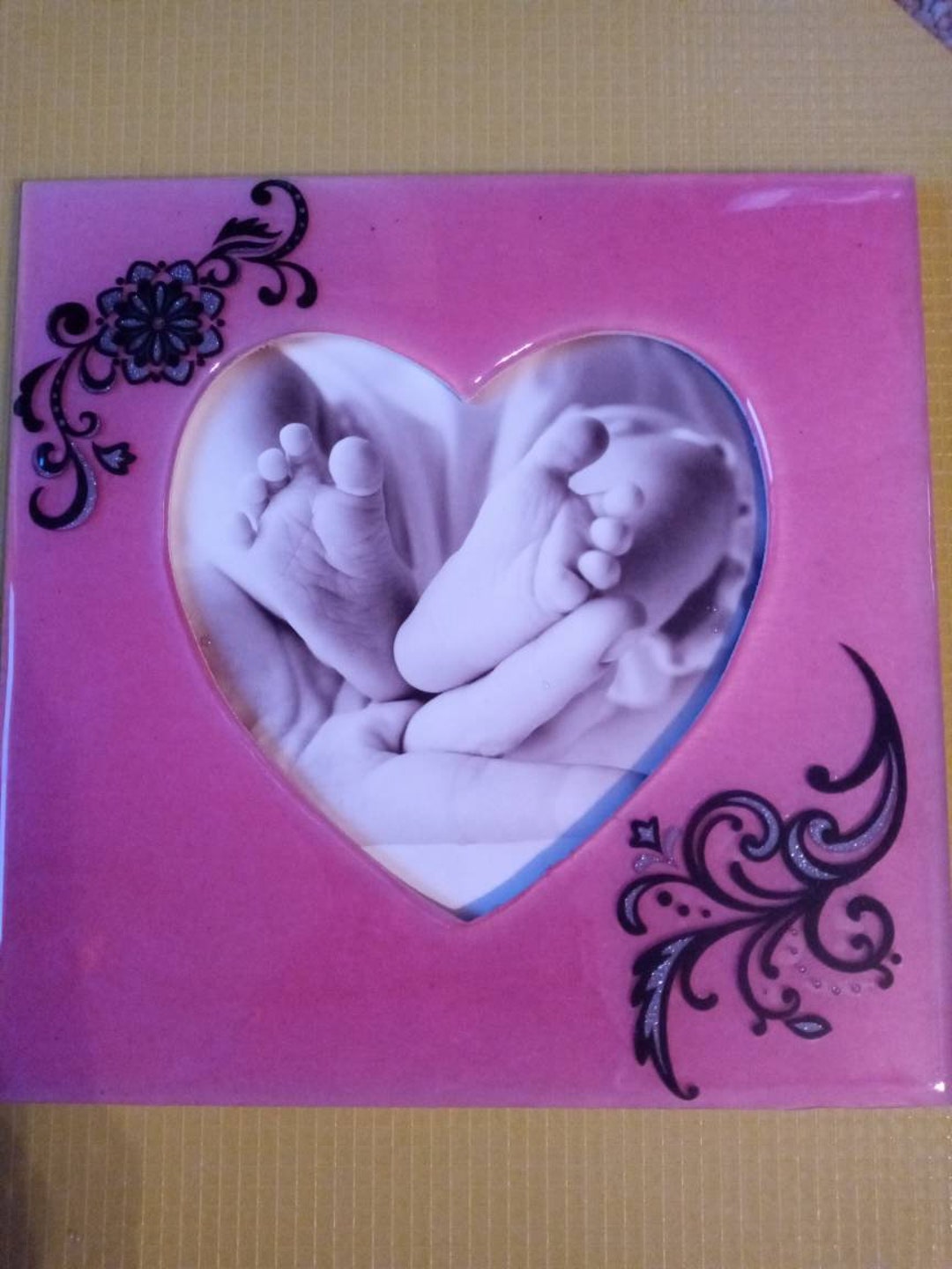 Adorable Heart Picture Frame in Pink Resin - Etsy