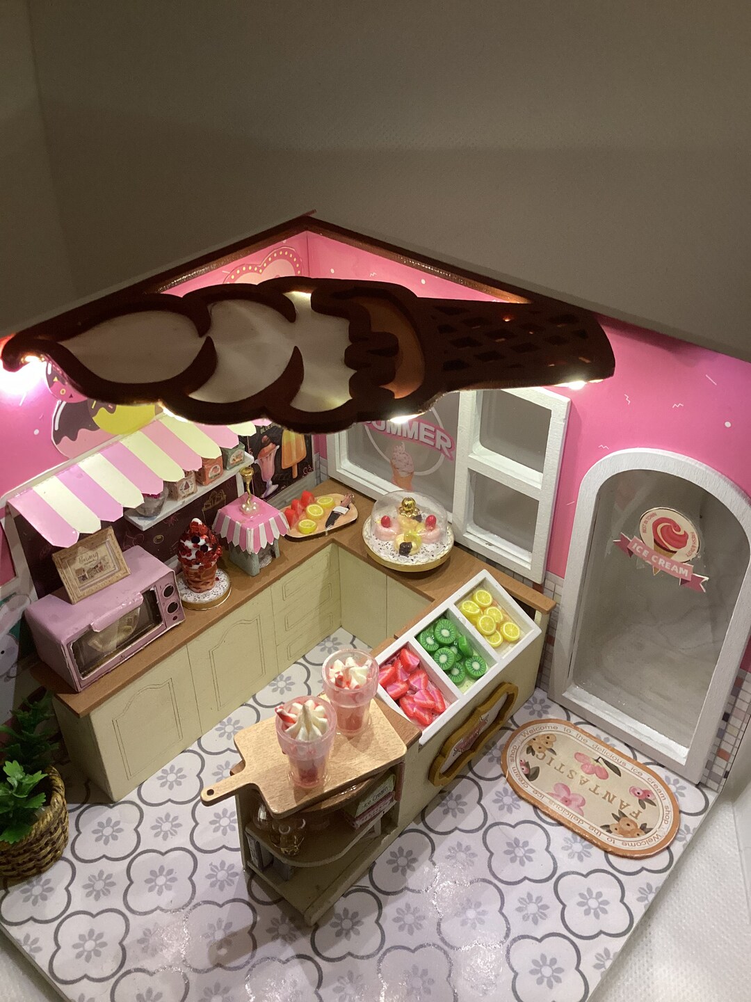 Miniature Ice Cream Shop 1:6 Scale W/ Lights - Etsy
