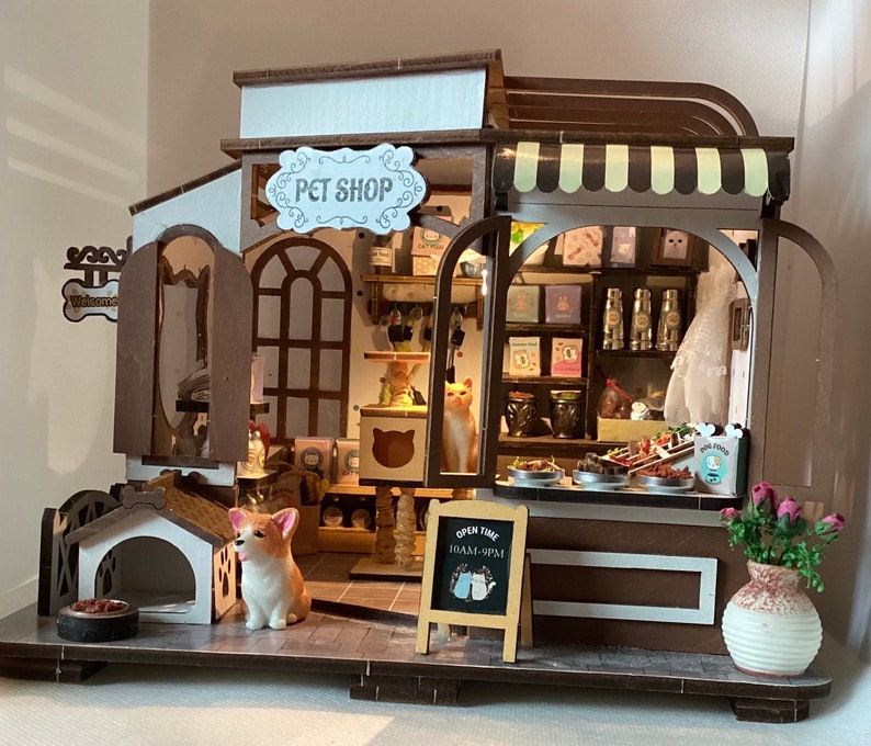 Miniature Diorama Pet Store Completed and Lighted Dollhouse Room - Etsy