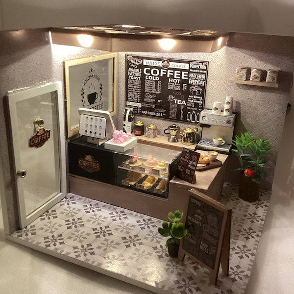 Miniature Coffee Shop - Etsy