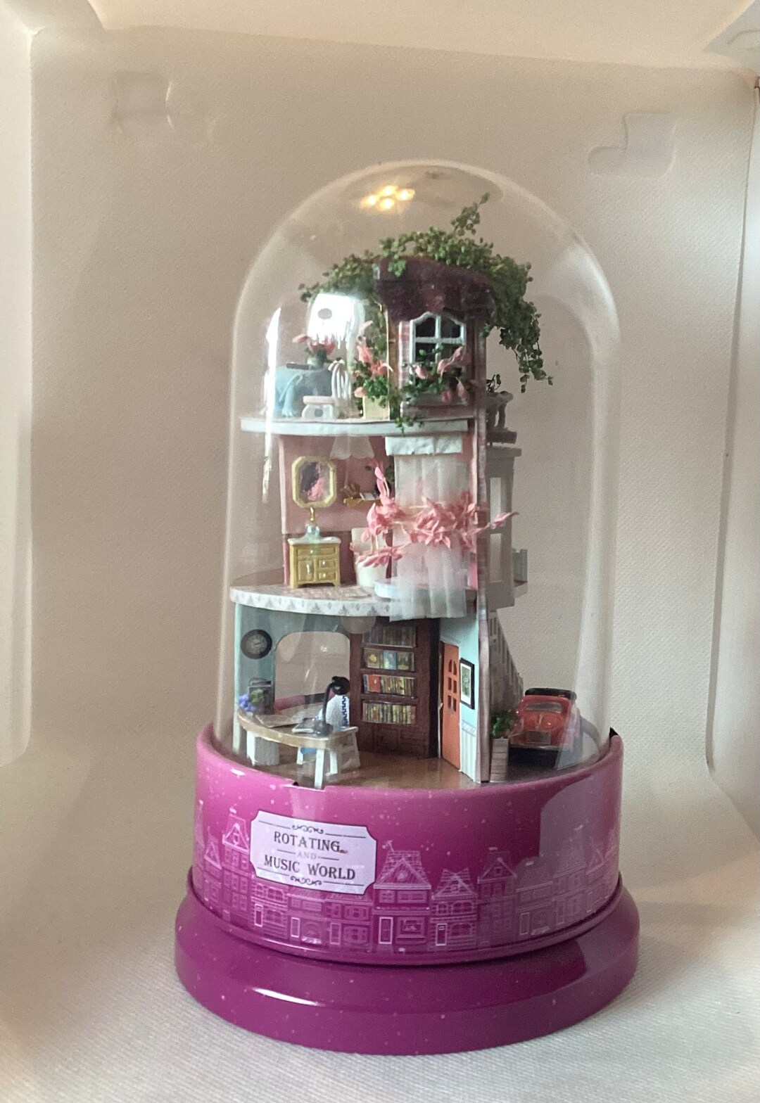 Rotating Music World Miniature Glass Dome Completed Globe - Etsy