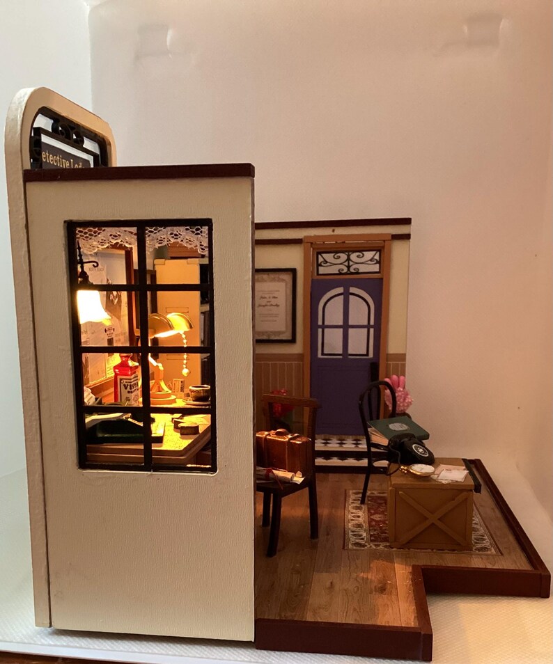 Miniature Diorama Room Detective Office Completed Lighted - Etsy