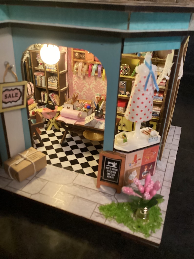Completed Miniature Room Store Tailor Shop Lighted DIY - Etsy