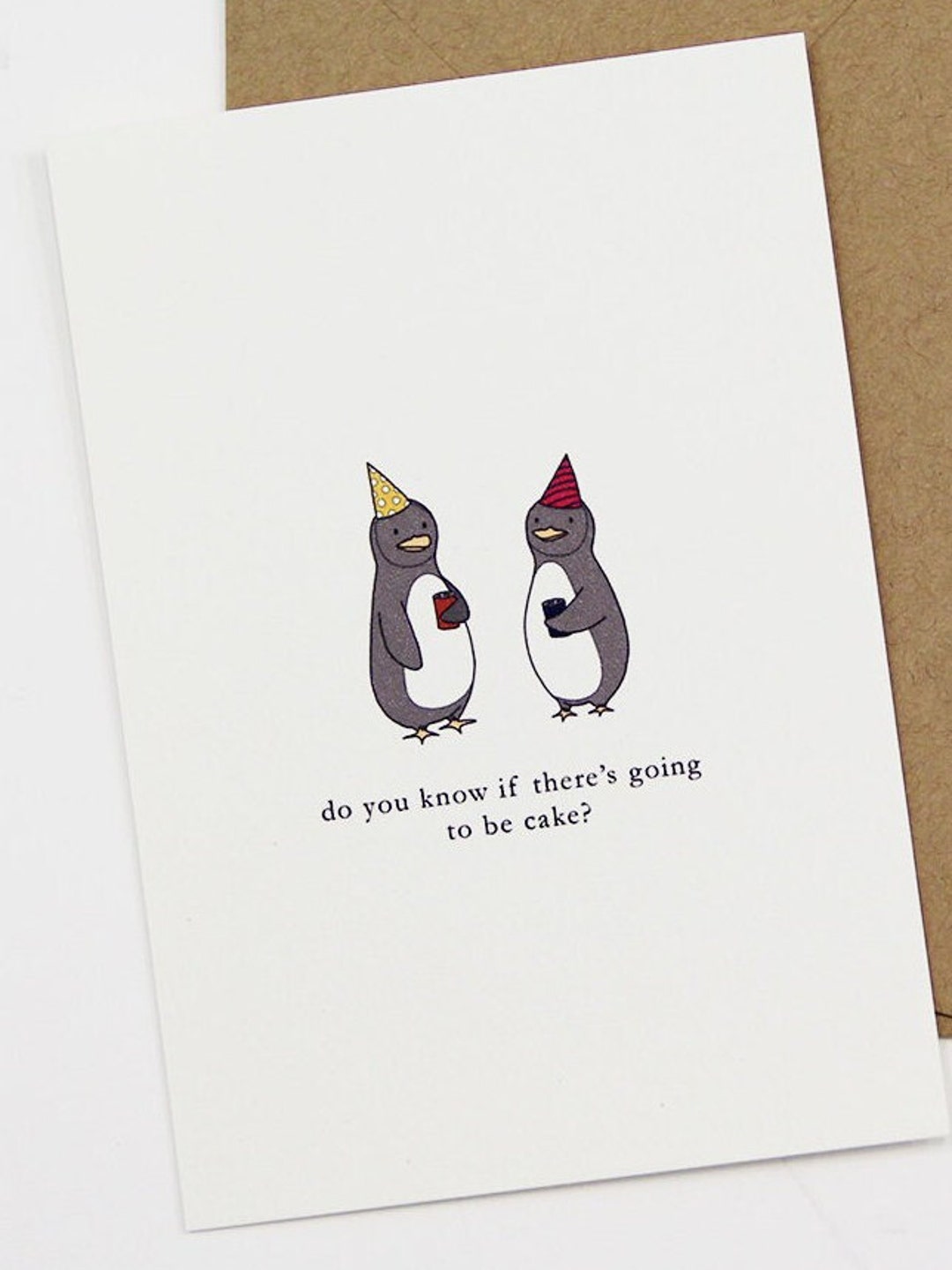 Funny Penguin Birthday Card - Etsy
