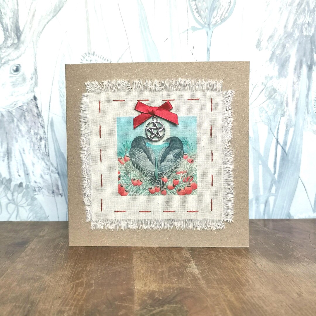 Raven Pagan Solstice Card Scots Pine Scented - Etsy