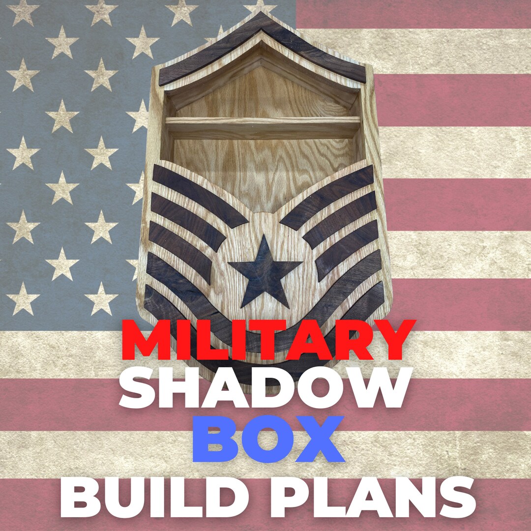 Build Plans for a Military Rank Shadow Box With Free Template - Etsy