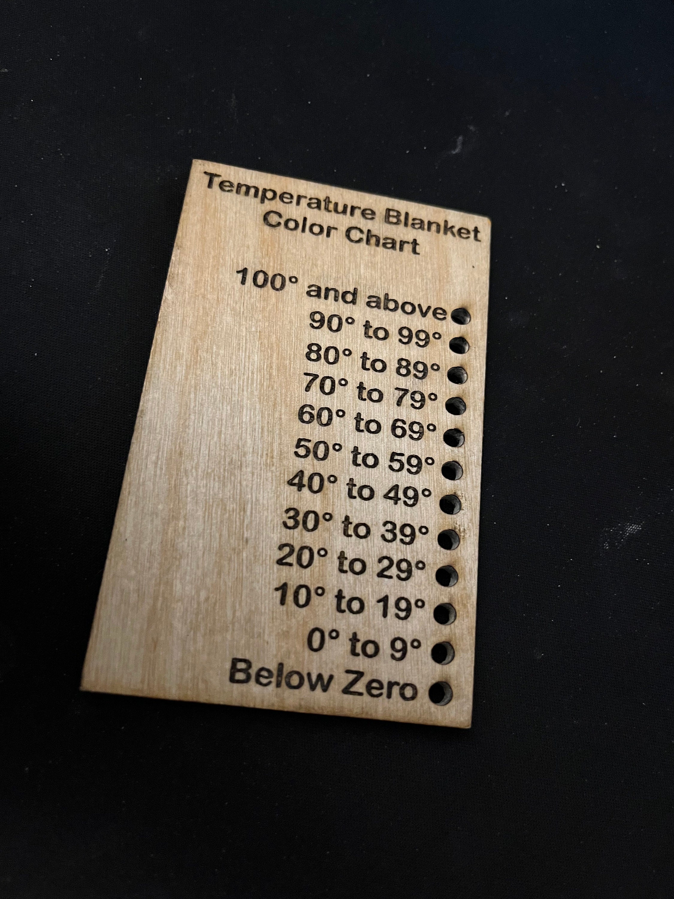 Temperature Blanket Color Chart - Etsy