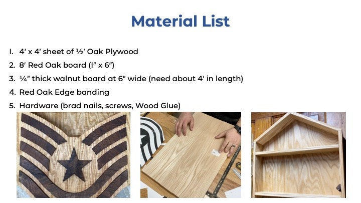 Build Plans for a Military Rank Shadow Box With Free Template - Etsy