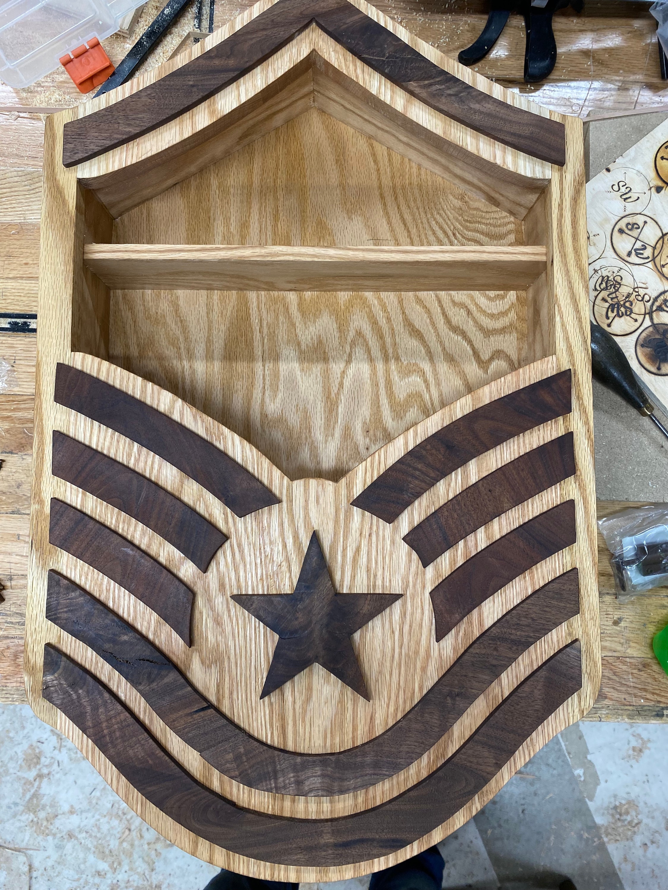Build Plans for a Military Rank Shadow Box With Free Template - Etsy