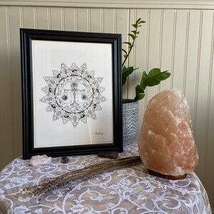 ORIGINAL Libra Zodiac Mandala Drawing 8.5x11in Hand-drawn Art by Atira ...