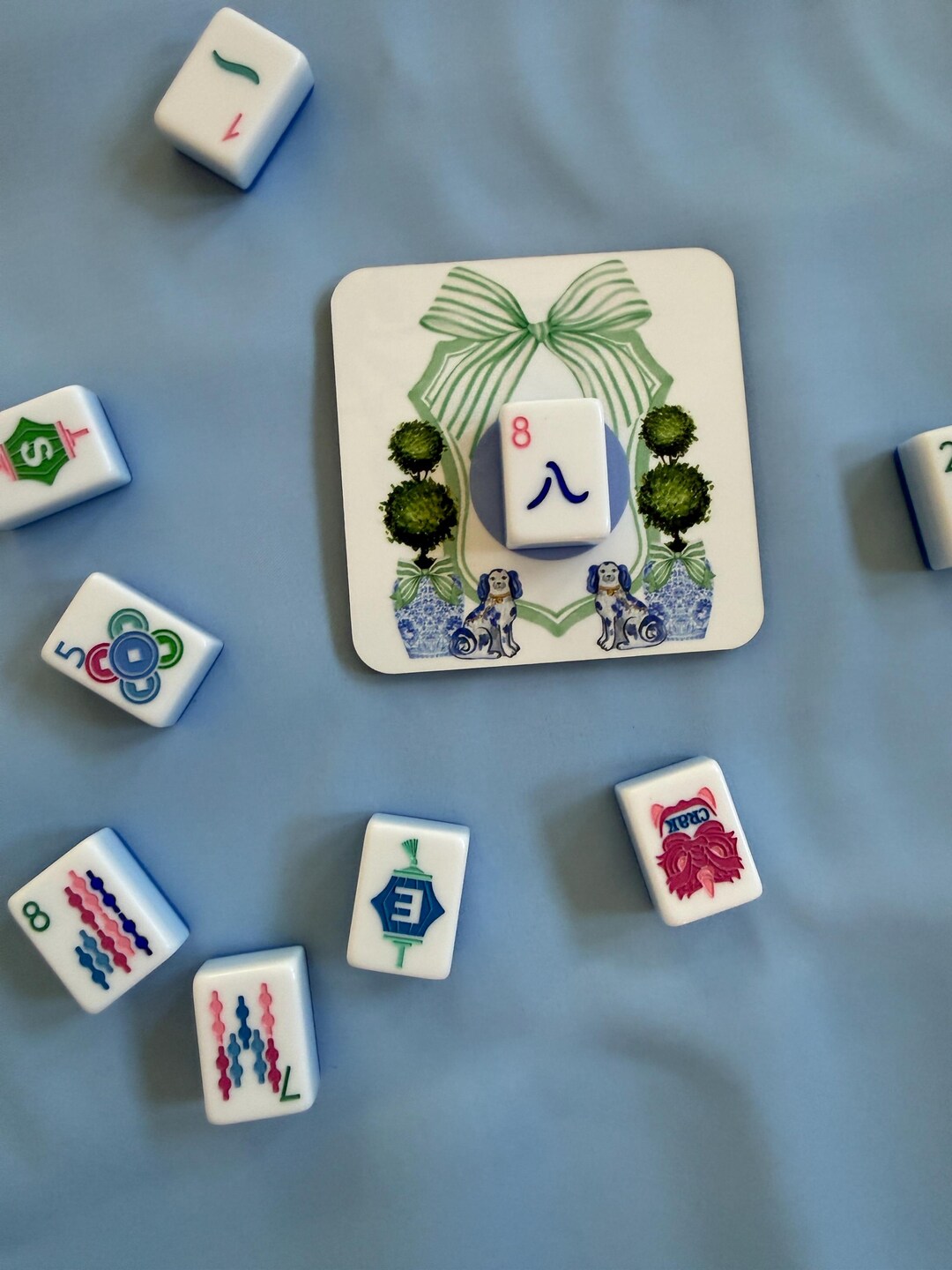 Mahjong Last Tile Discarded Coaster, Last Tile Discarded Cork Coaster ...