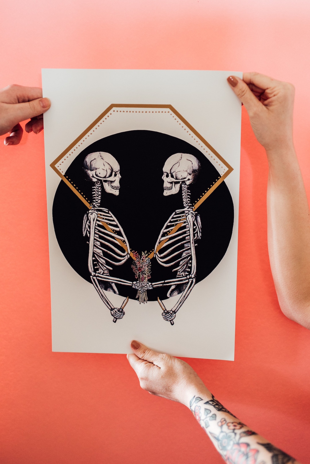 Skeletons Large Print Skeleton Art Print - Etsy