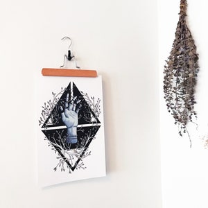 Entangle Print Flower Wall Print Witchy Wall Art - Etsy