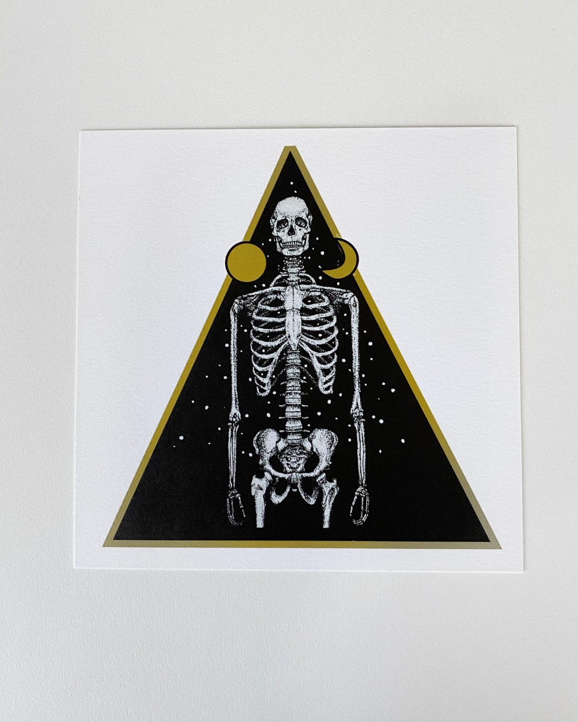 Moon and Sun Skeleton Small Print | Etsy