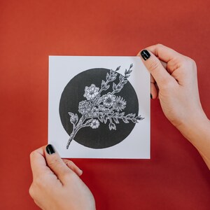 Black Flowers - Small Print - Etsy