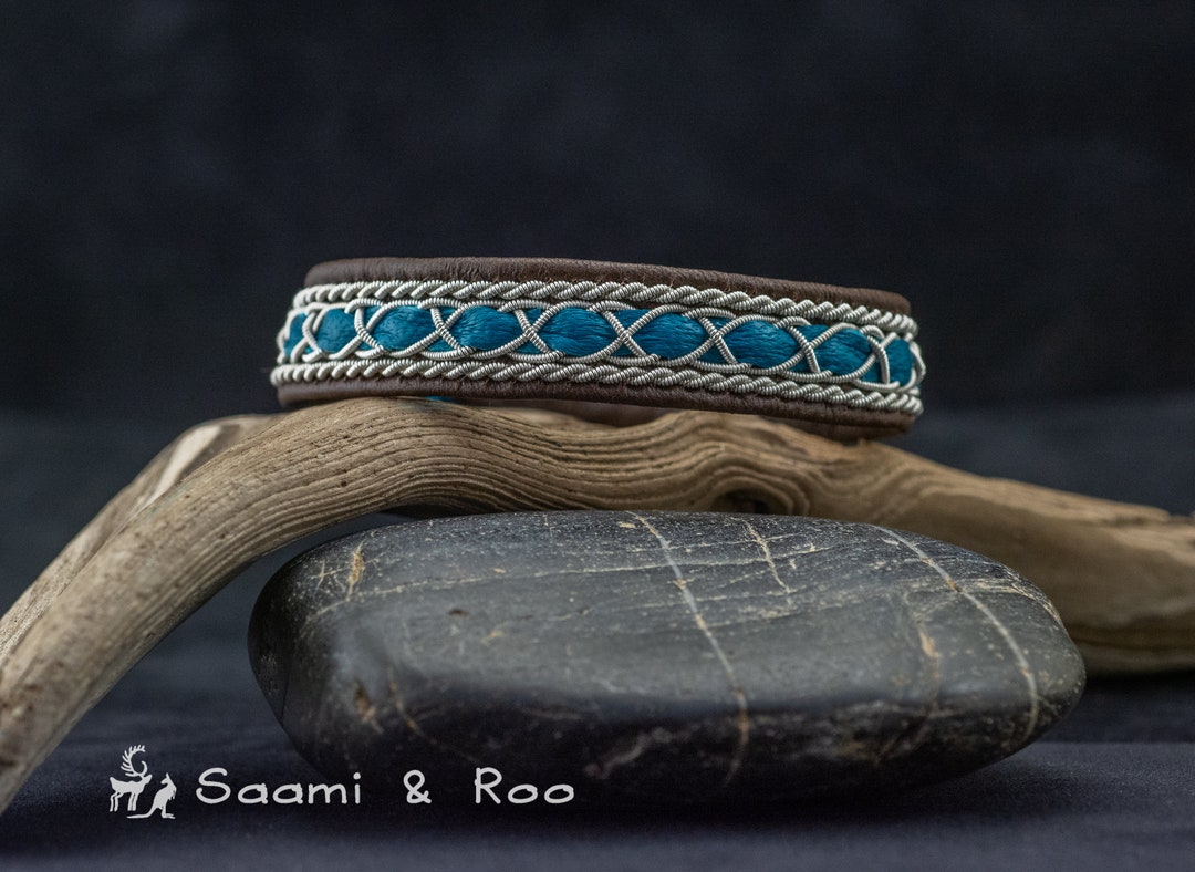 Sami Reindeer / Leather Pewter Bracelet / Swedish Scandinavian / Celtic ...