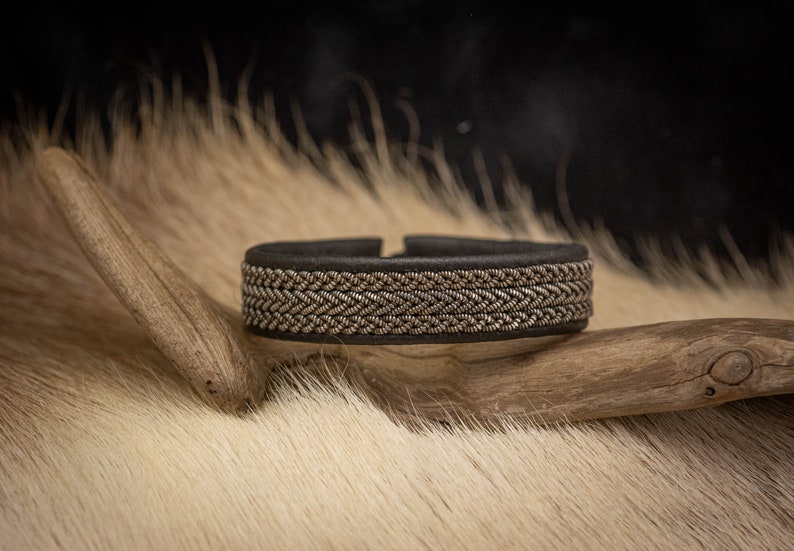 FOXTAIL // Sami Reindeer Bracelet / Pewter Braided Oxidized Silver ...